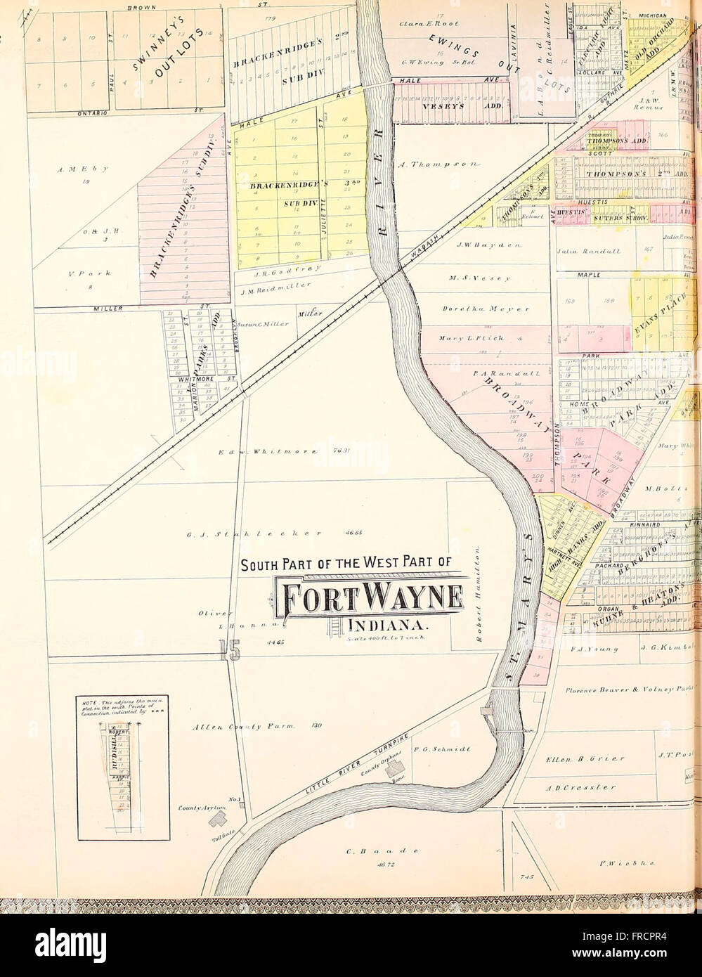 This 1898 atlas of Allen County, Indiana, includes detailed maps, a ...
