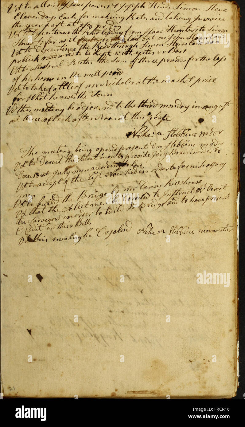 A historical record spanning from 1734 to 1916, documenting events ...