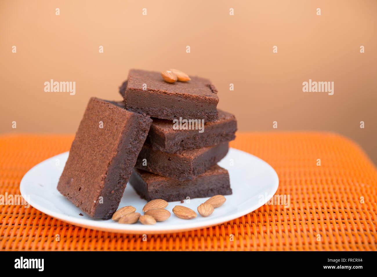 Stack of Brownies Stock Photo - Alamy