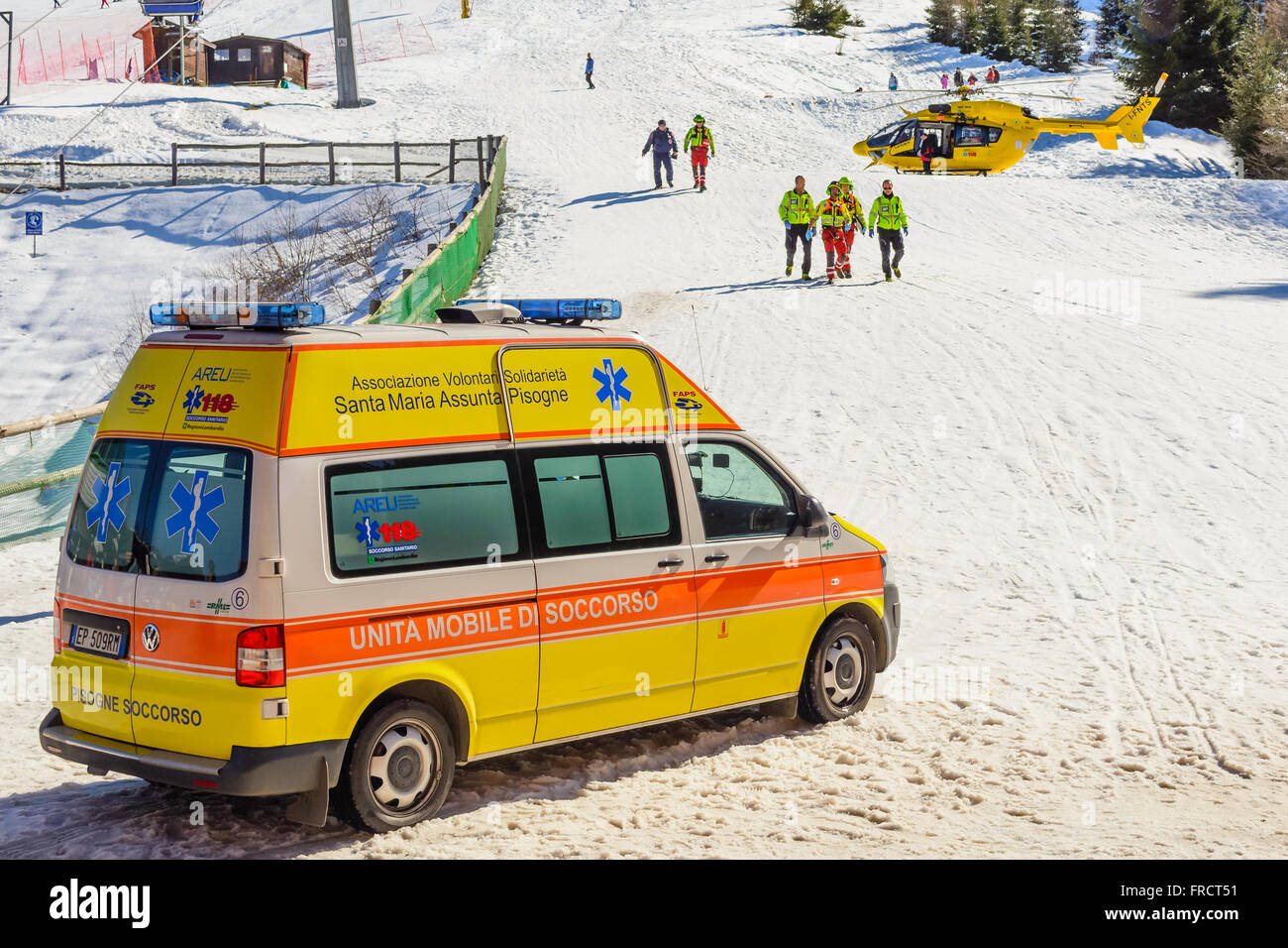 Rescue Emergency Ambulance at Montecampione, Italy Stock Photo - Alamy