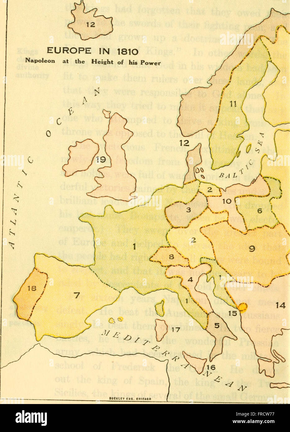 The story of the map of Europe, its making and its changing (1916 Stock ...