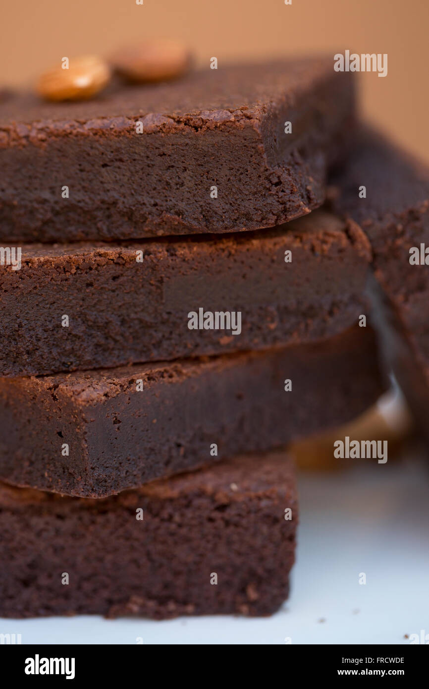 Stack of Brownies Stock Photo - Alamy