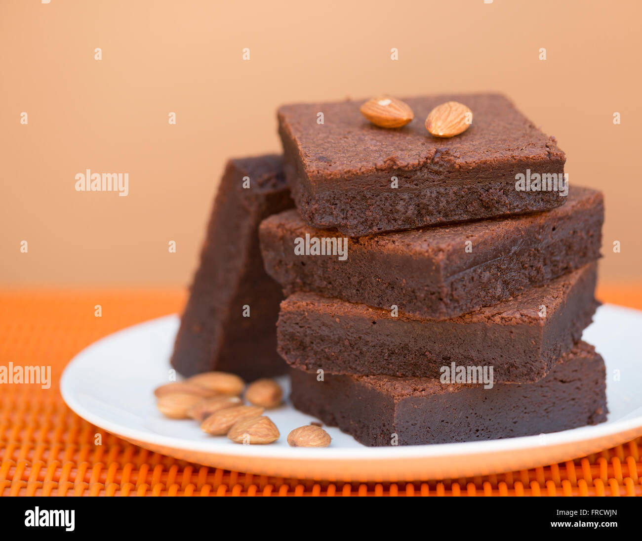 Stack of Brownies Stock Photo - Alamy