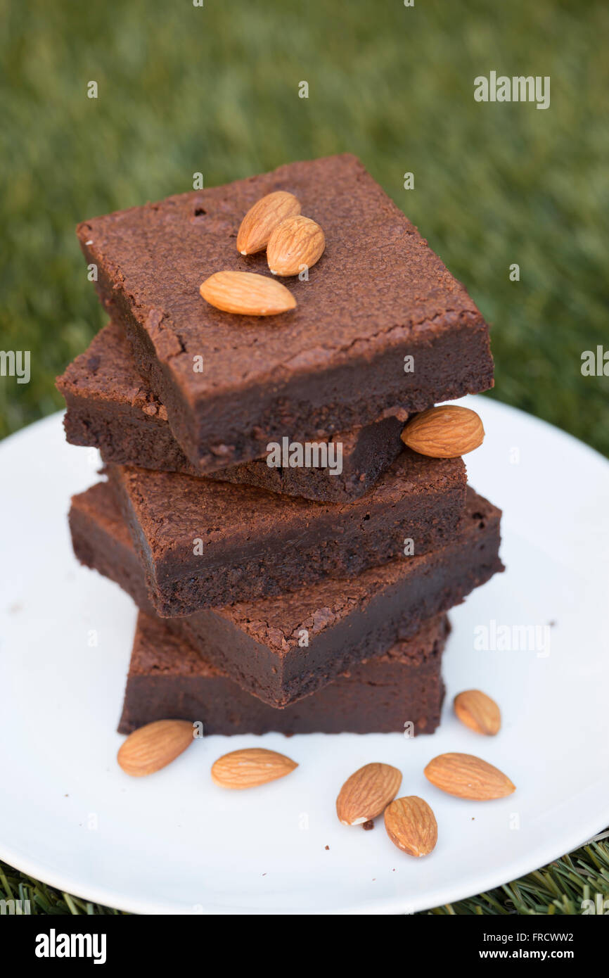 Stack of Brownies Stock Photo - Alamy
