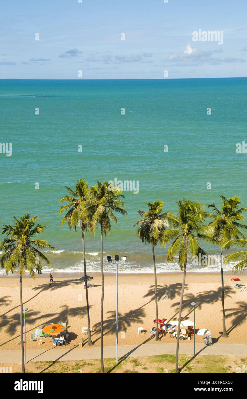 Top view of the Ponta Verde beach city of Maceio Stock Photo - Alamy