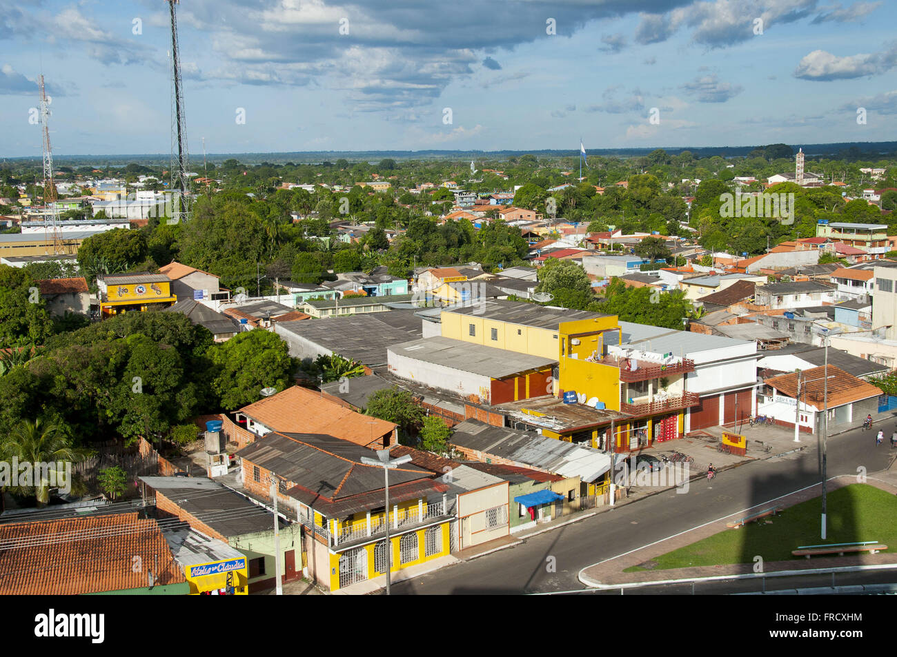 Top view of the city of Parintins Stock Photo - Alamy