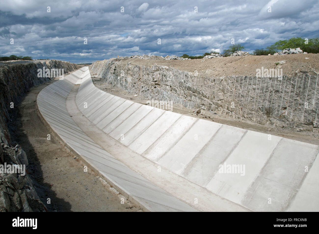 Transposition of the Rio Sao Francisco - Channel over Stock Photo - Alamy