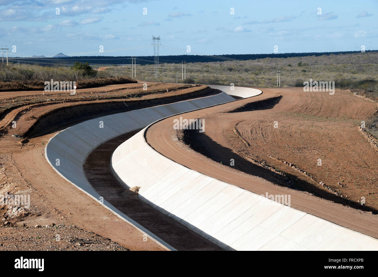 Transposition of the Rio Sao Francisco - Channel over Stock Photo - Alamy