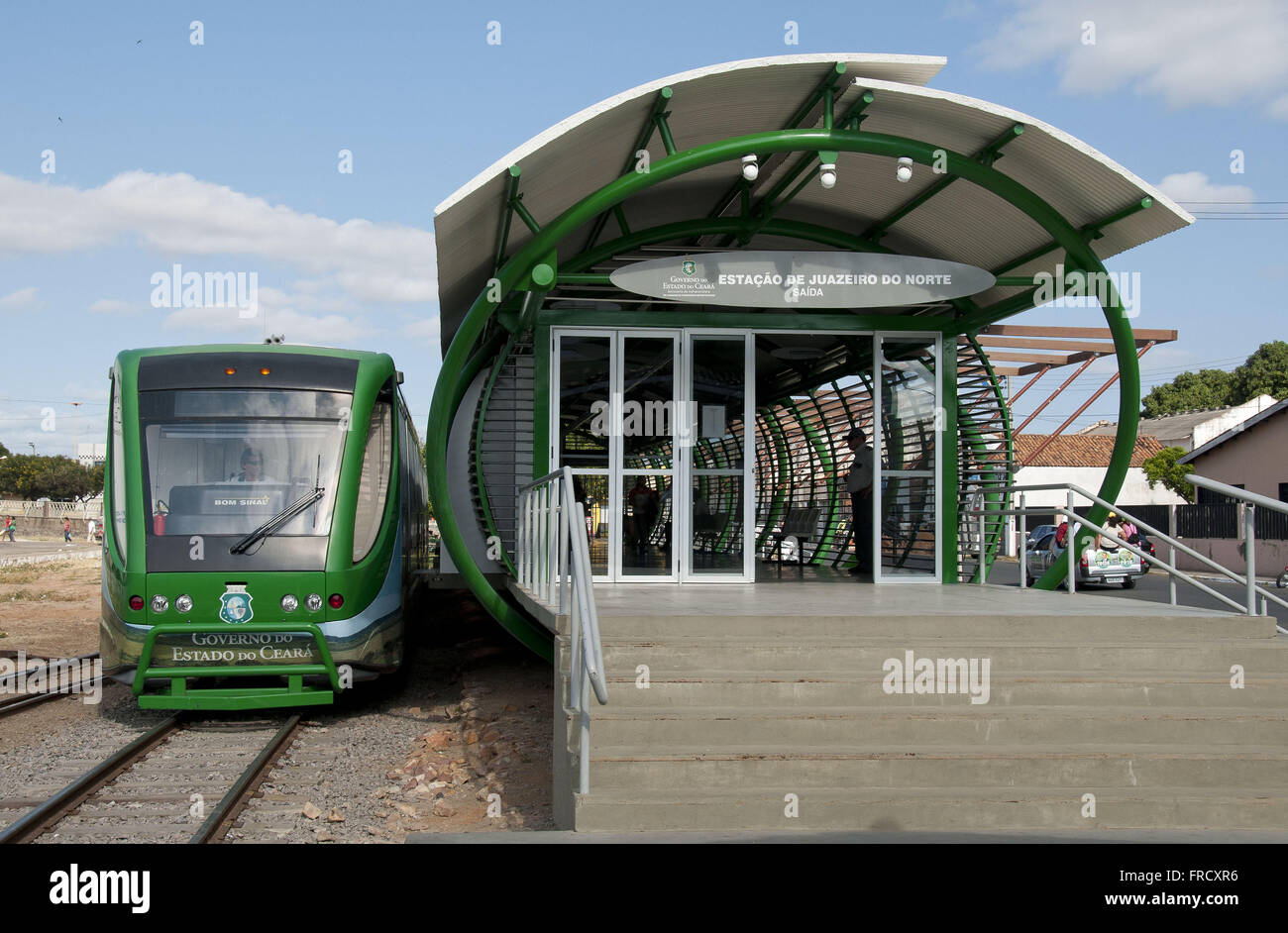 Railway train that links Juazeiro the city of Crato - called Metro ...
