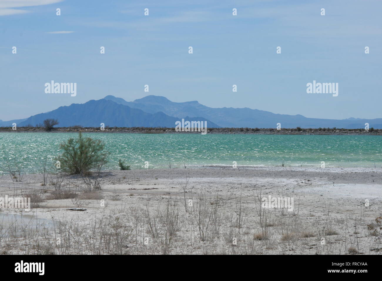 Beautiful Aqua colored body of water Stock Photo - Alamy