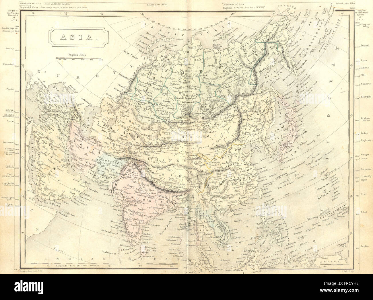 Asia continent map hi-res stock photography and images - Alamy