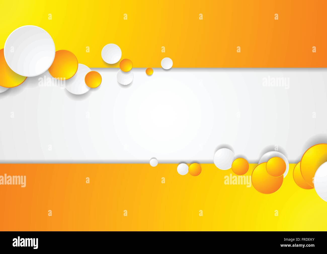 Grey and orange corporate design with circles. Vector abstract ...