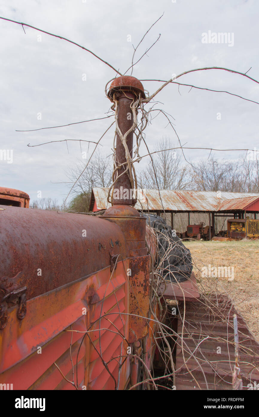Overgrown old farm equipment hi-res stock photography and images - Alamy