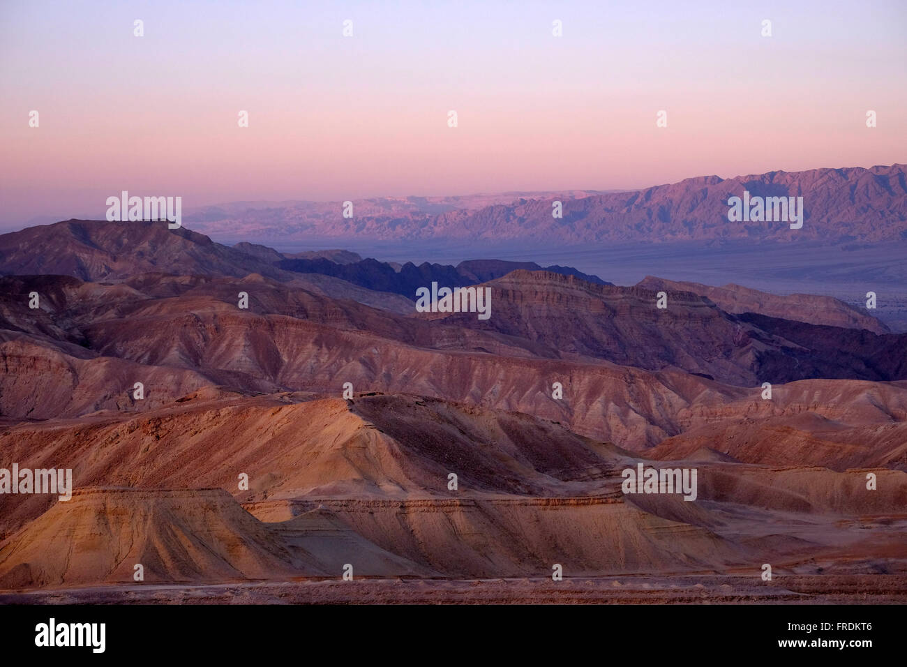 Distant view of the Arabah valley known in Hebrew as Arava or Aravah ...