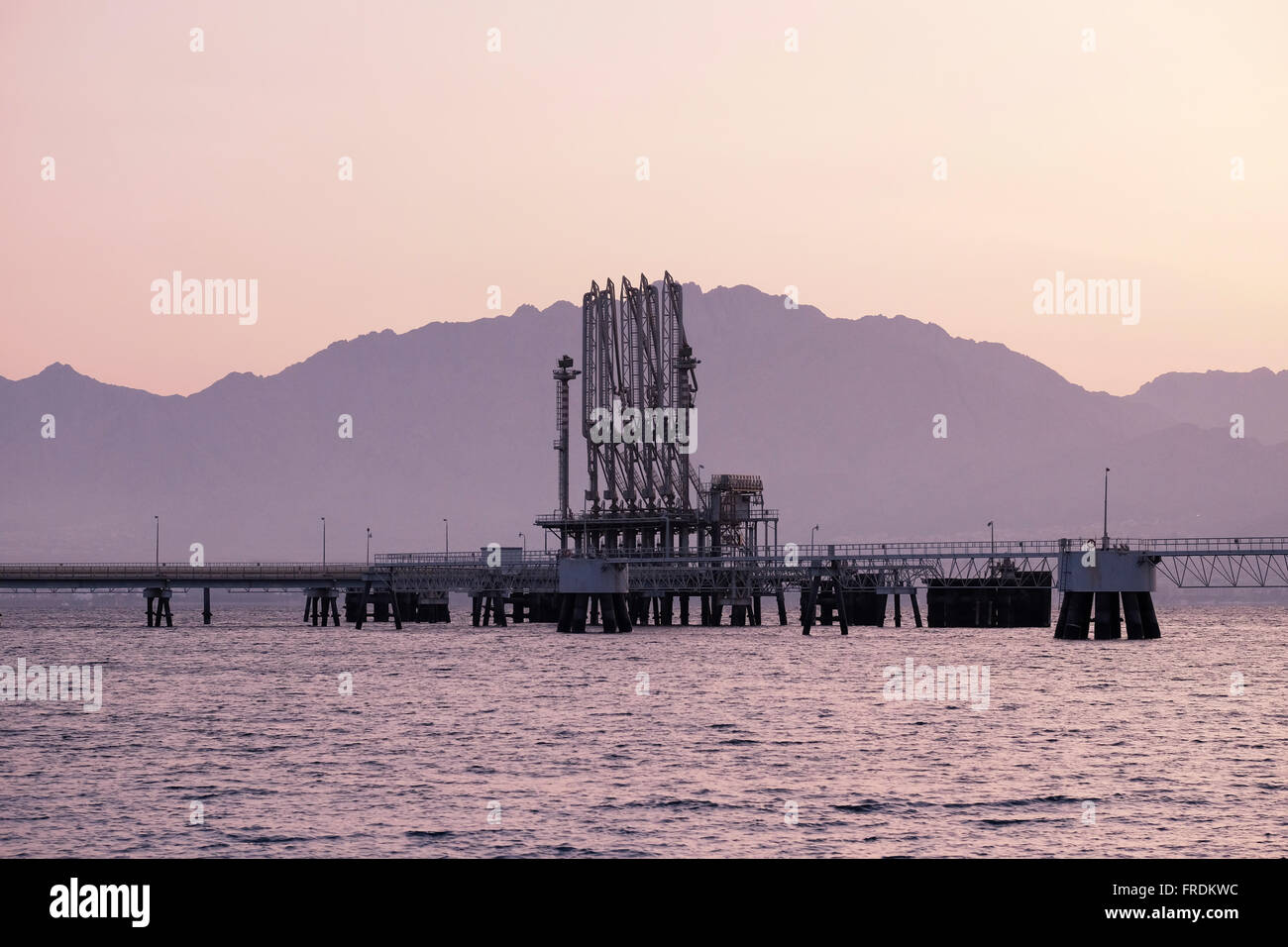 An oil Jetty located near the port of Eilat at the northern tip of the ...
