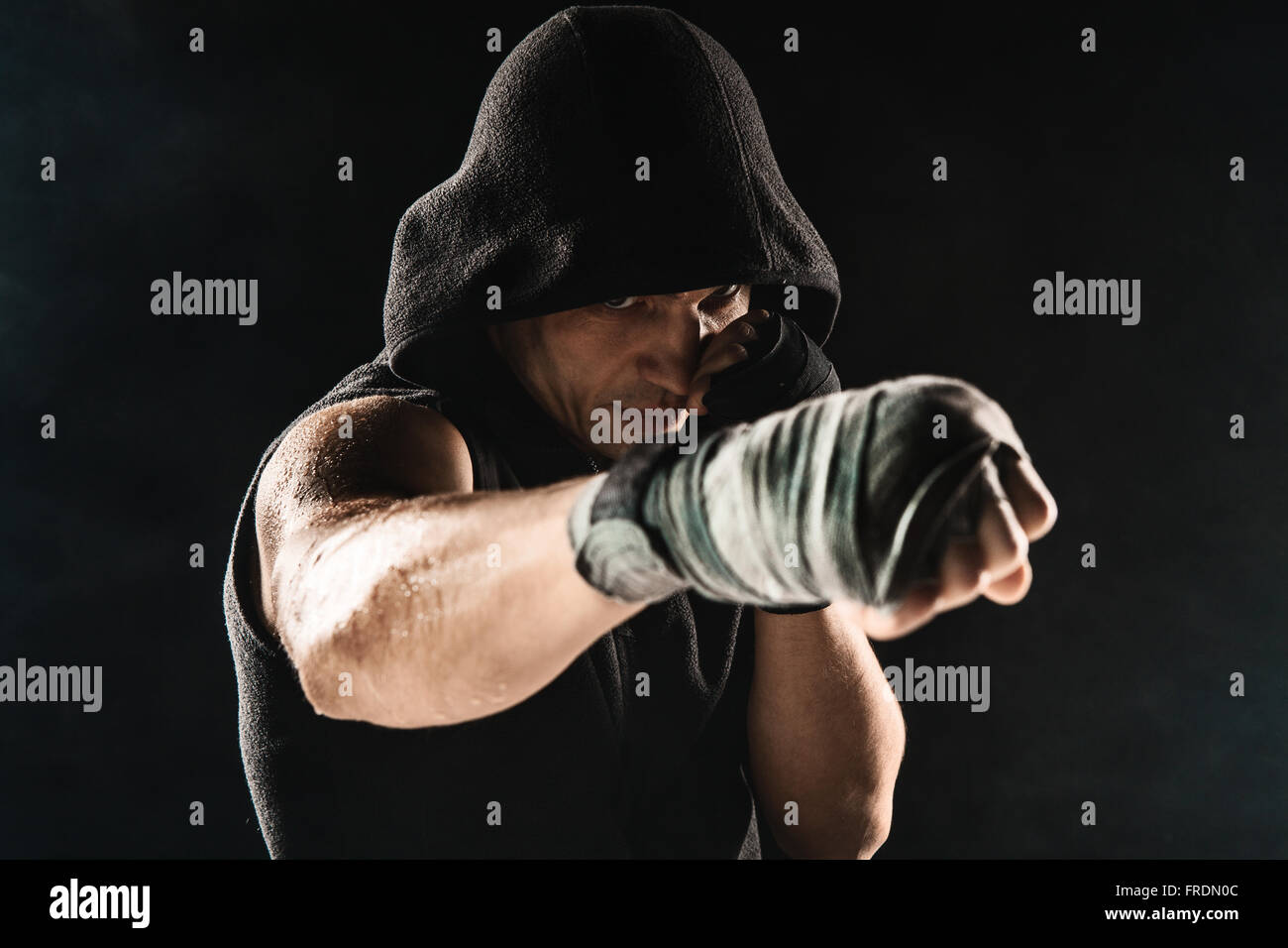 Close-up hand of muscular man with bandage Stock Photo - Alamy