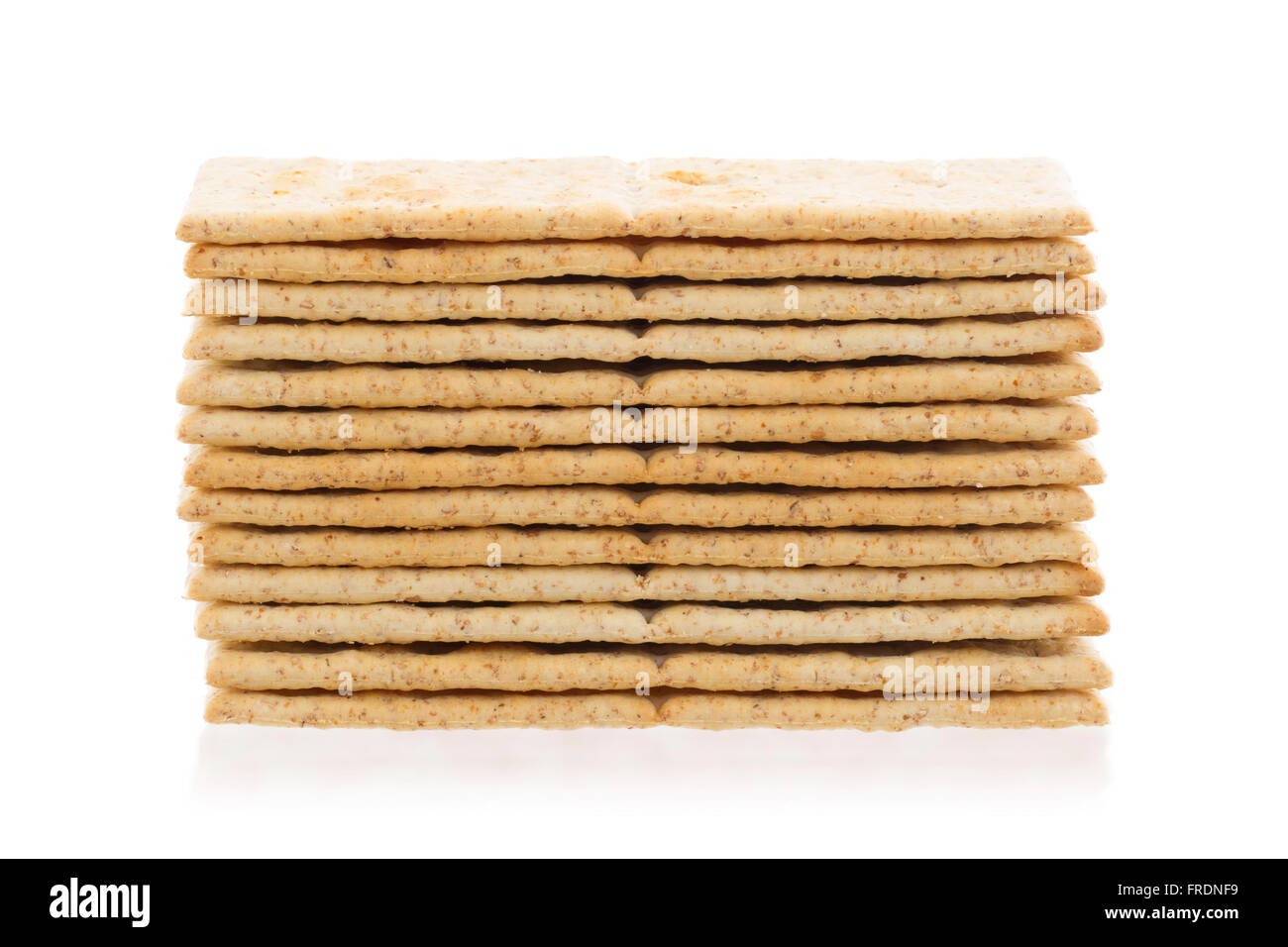 Stack of crackers isolated on a white background Stock Photo - Alamy