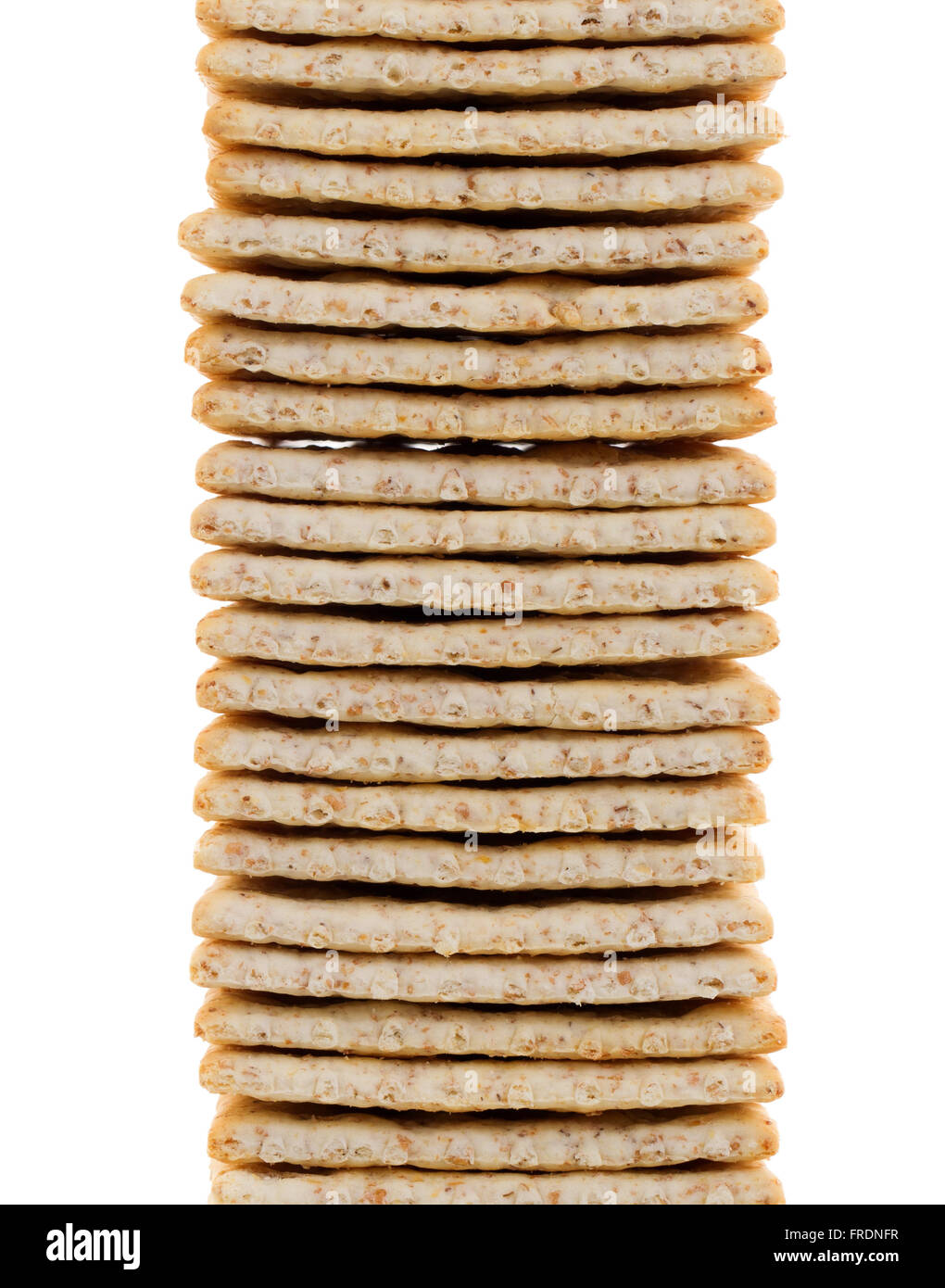 Stack of crackers isolated on a white background Stock Photo - Alamy