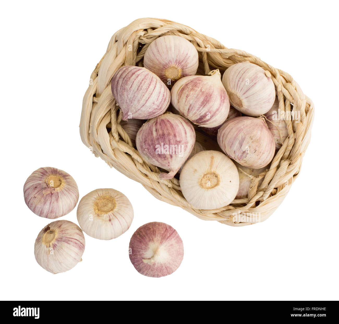 Raw garlic (small) isolated on a white background Stock Photo - Alamy