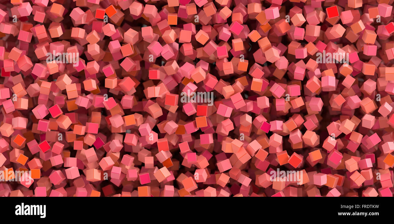 Colored cubes background, original 3d illustration Stock Photo - Alamy