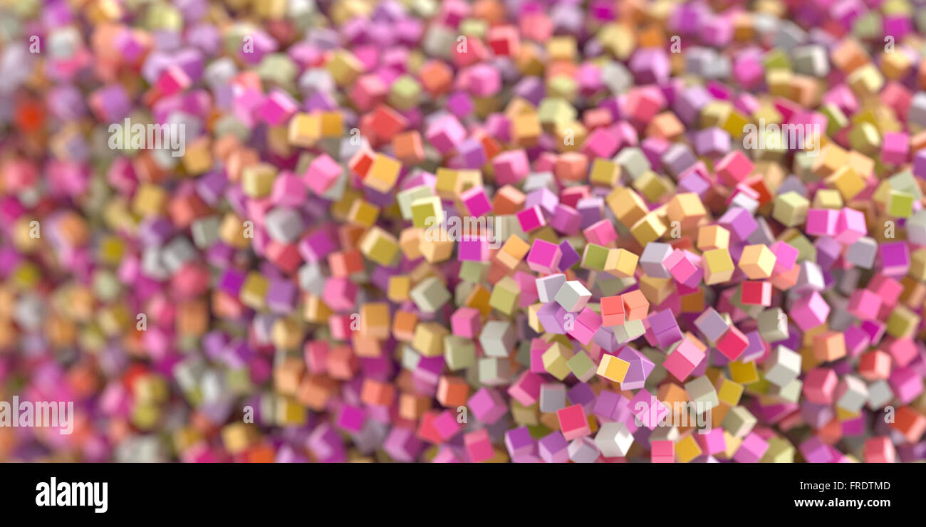Colored cubes background, original 3d illustration Stock Photo - Alamy