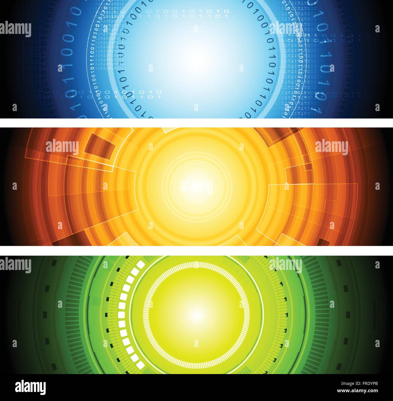 Bright abstract tech banners. Vector graphic design Stock Vector Image ...