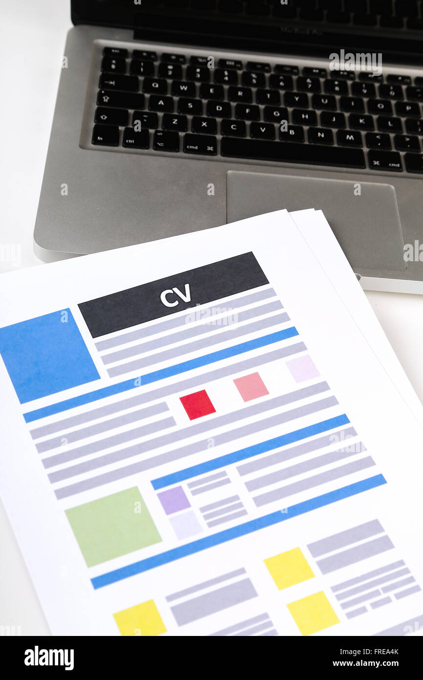 Cv template hi-res stock photography and images - Alamy