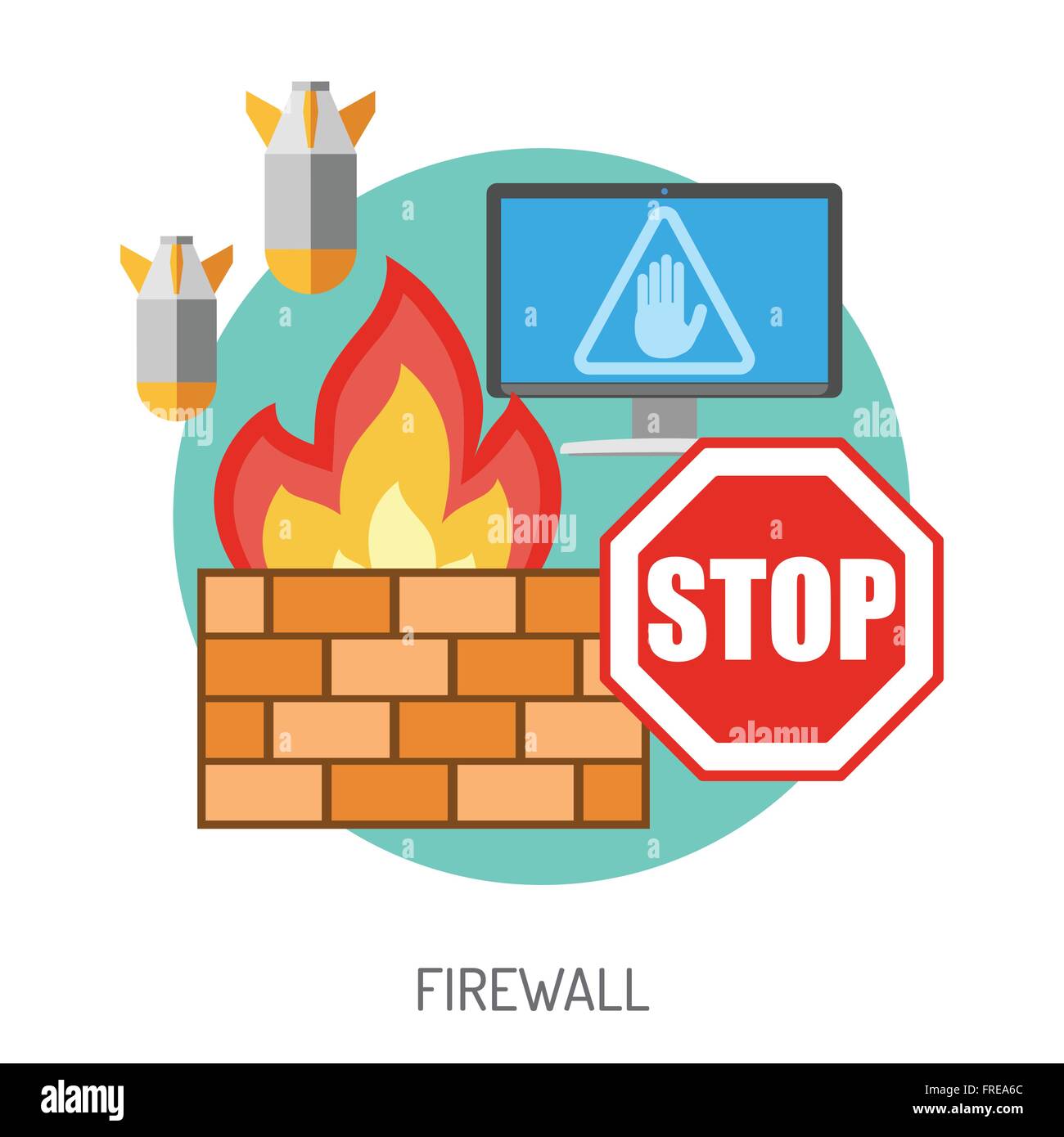 Cyber safety concept computer Stock Vector Images - Alamy