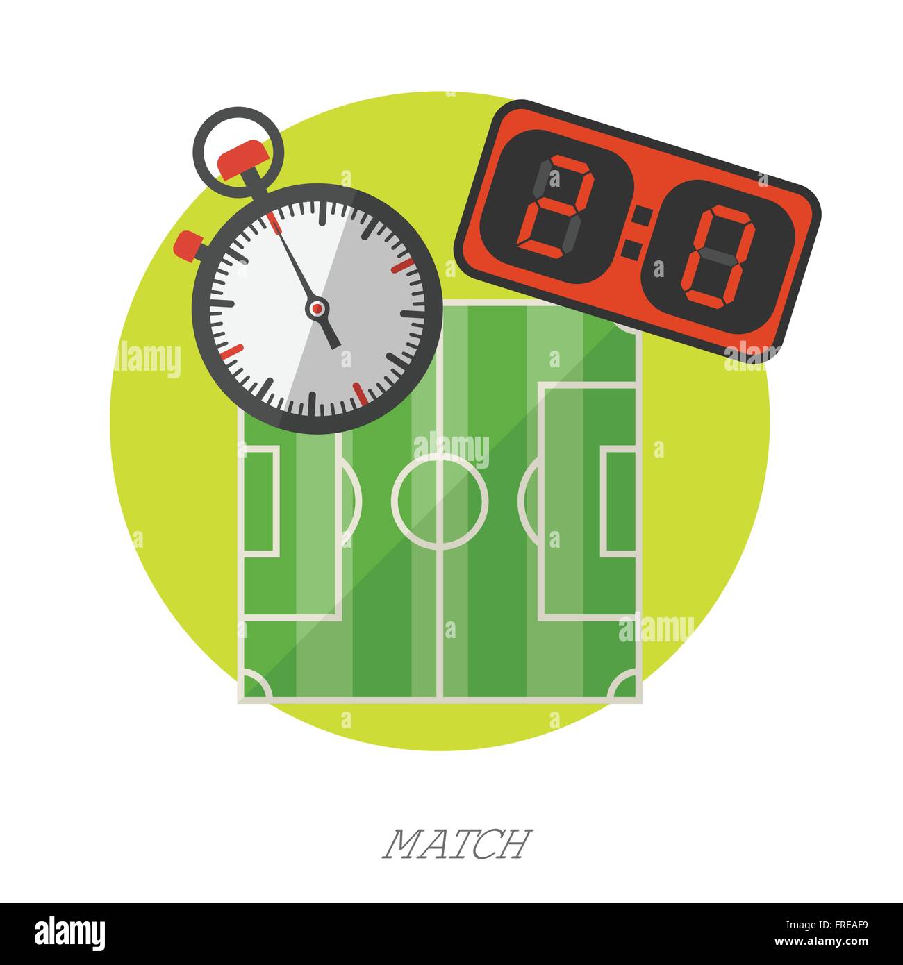 Soccer time clock game Cut Out Stock Images & Pictures - Alamy