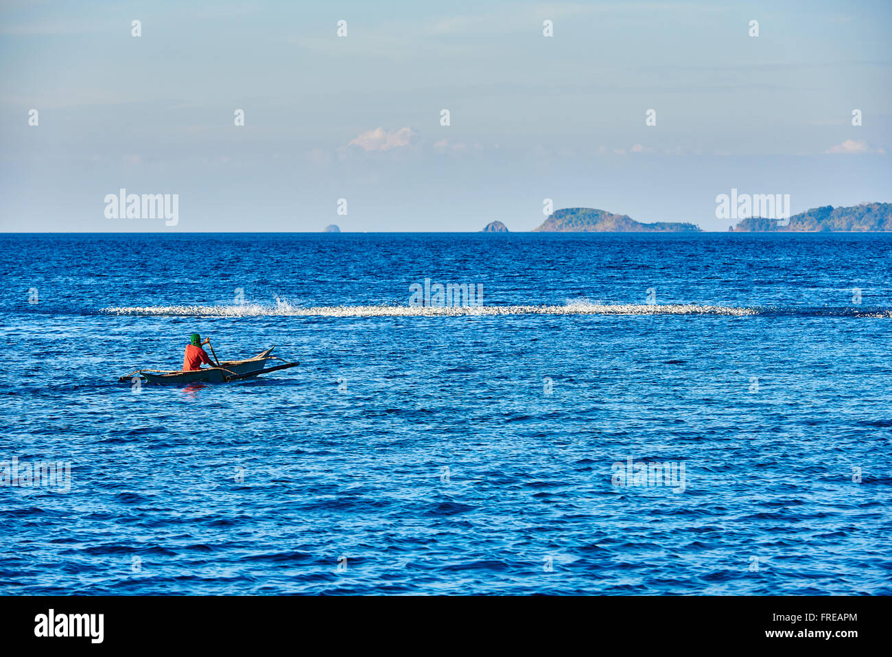 Palawan Philippines-April 5, 2015 :traditional fisherman fishing boat ...