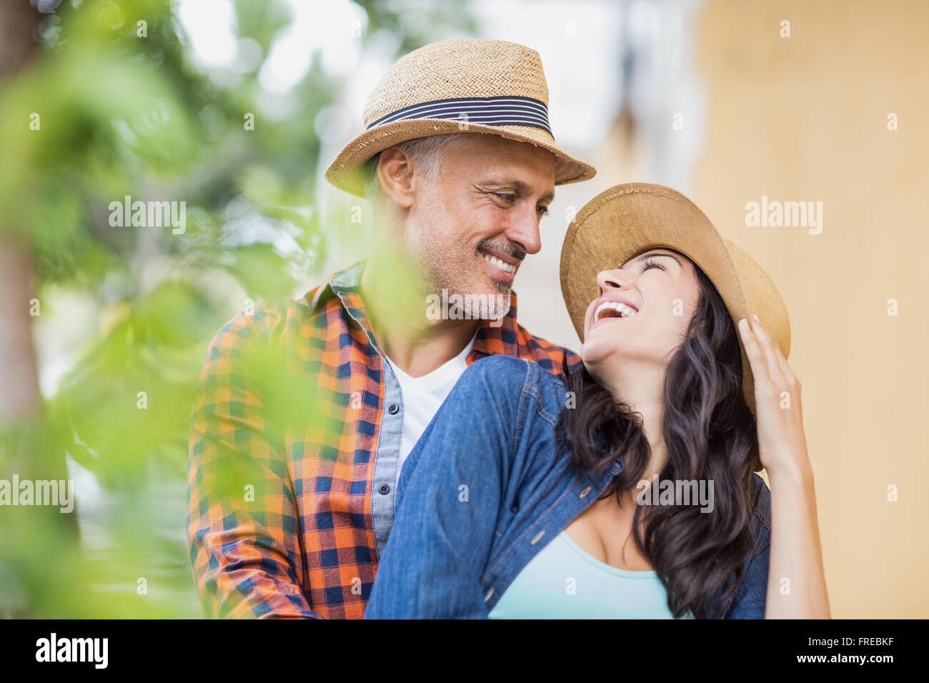 Front view of happy romantic couple Stock Photo - Alamy