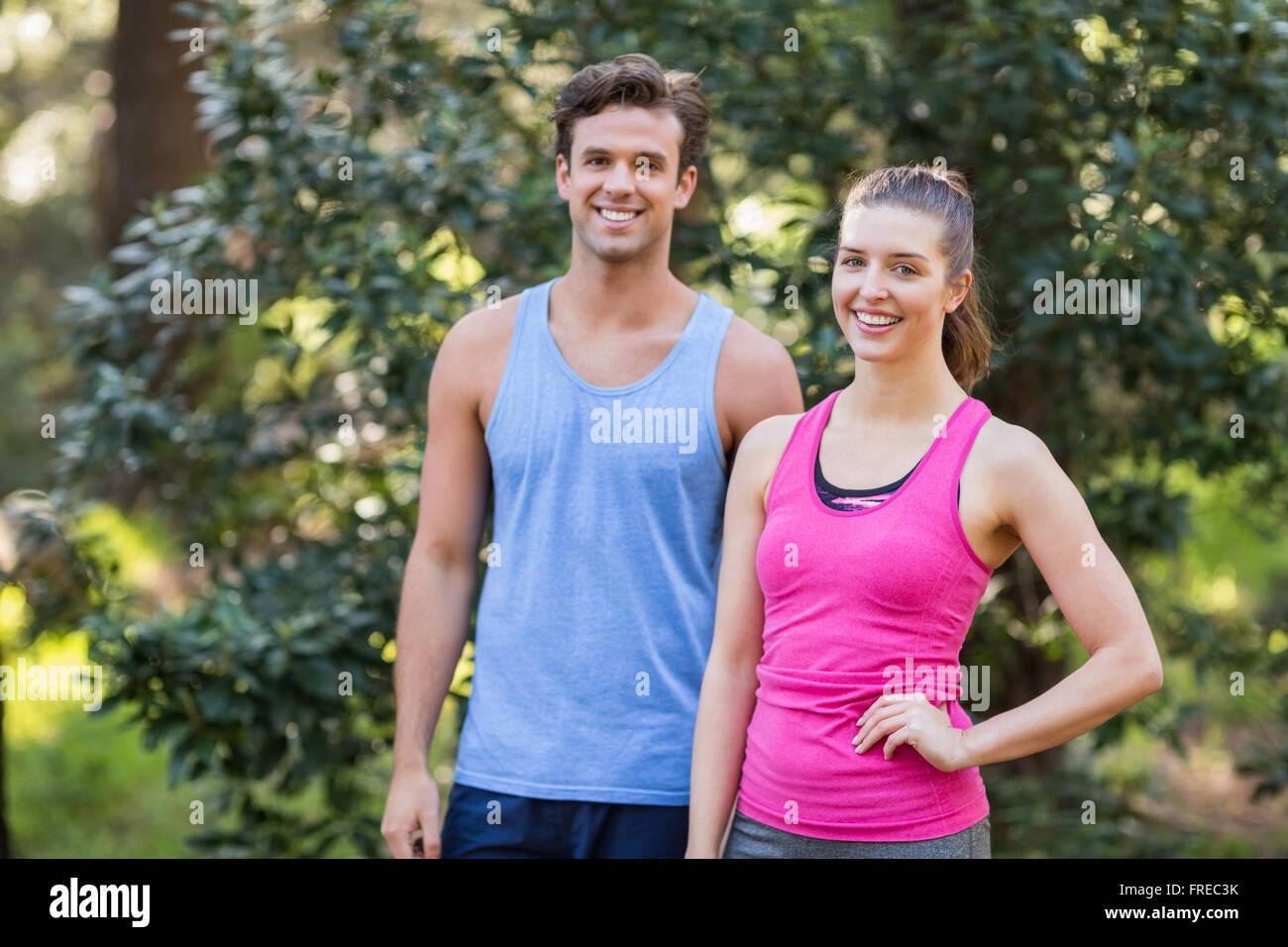 Portrait of healthy smiling couple Stock Photo - Alamy