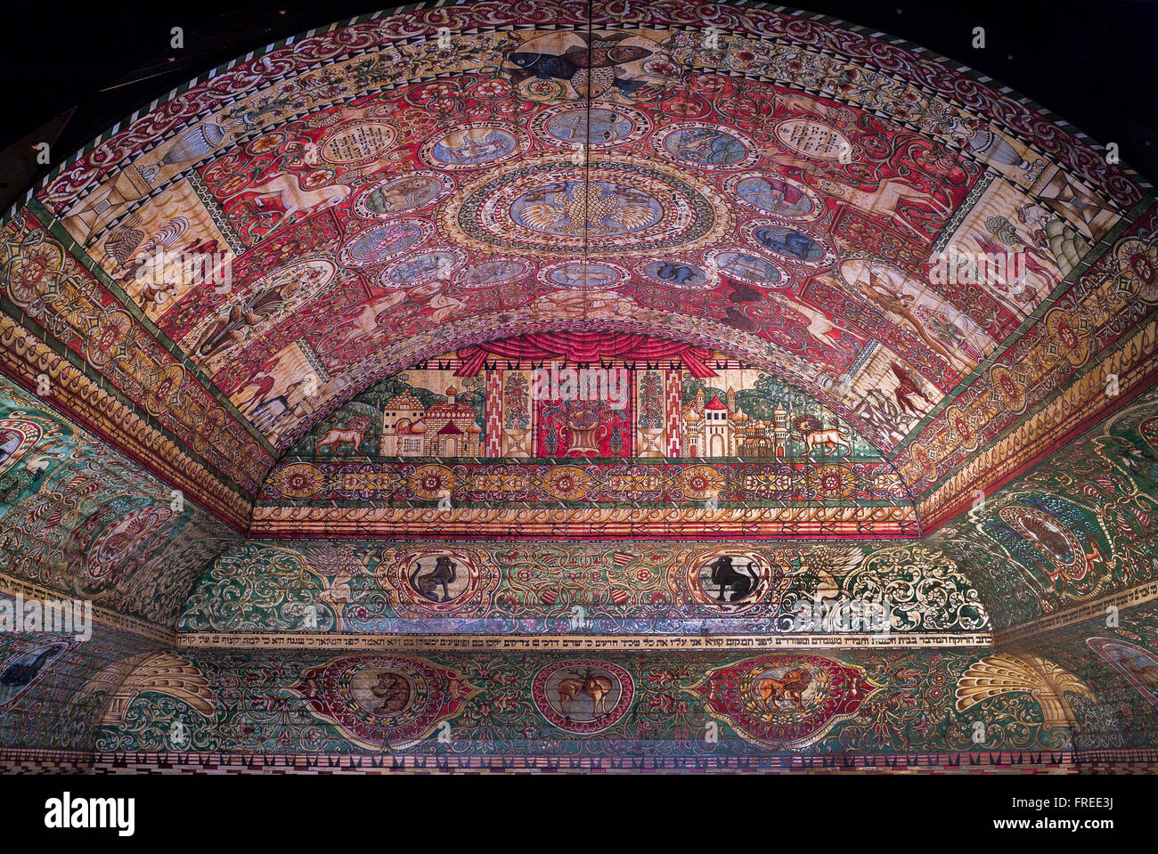 Model of the synagogue of Chodoroy in Poland, 17th century, Diaspora ...