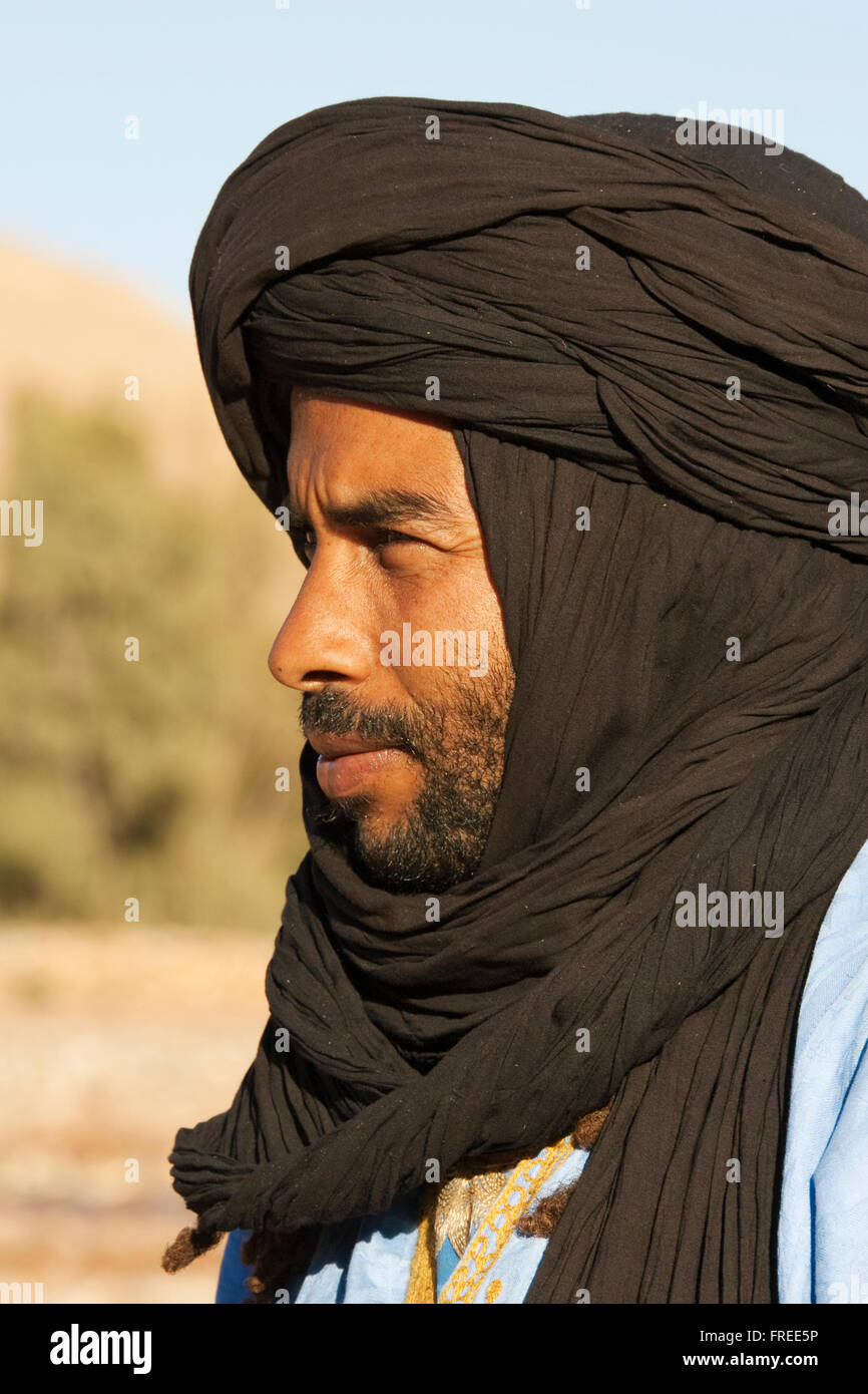 Portrait of a moroccon Arab man at Aït Benhaddou, Southern Morocco ...
