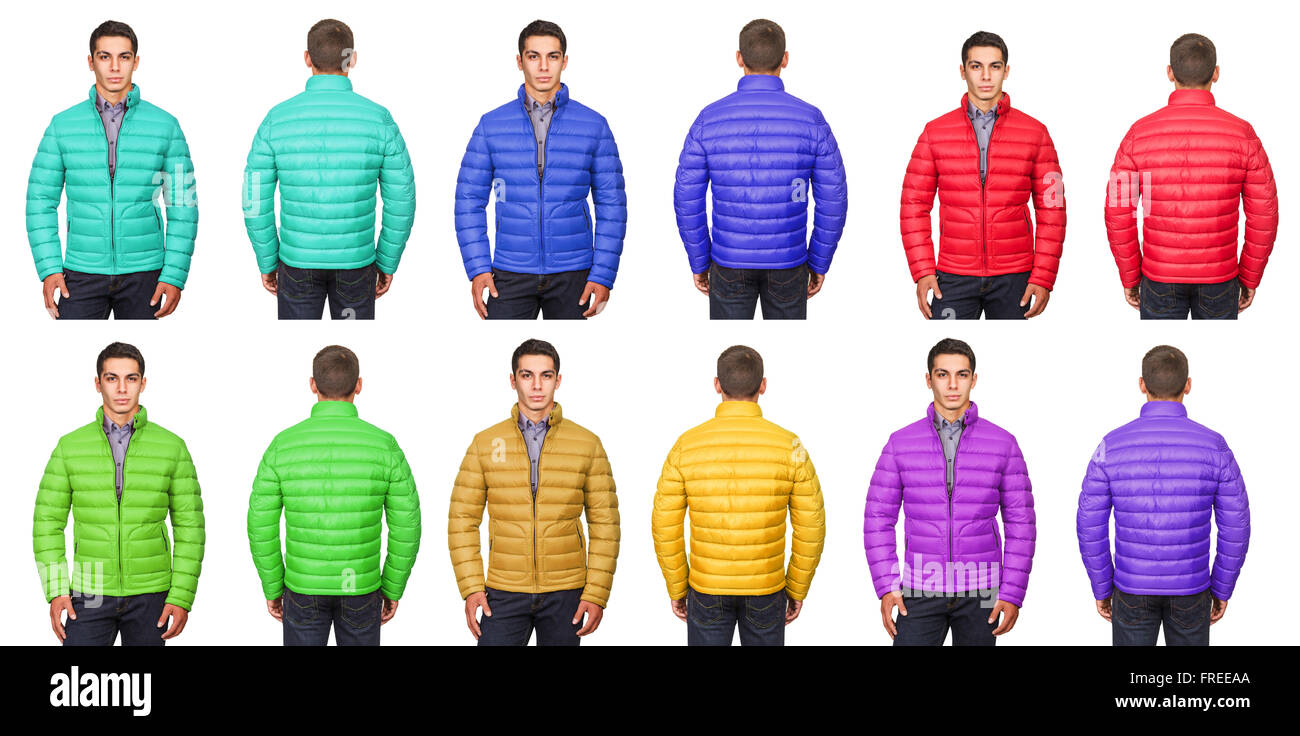 Young man in fashion concept isolated on white Stock Photo - Alamy