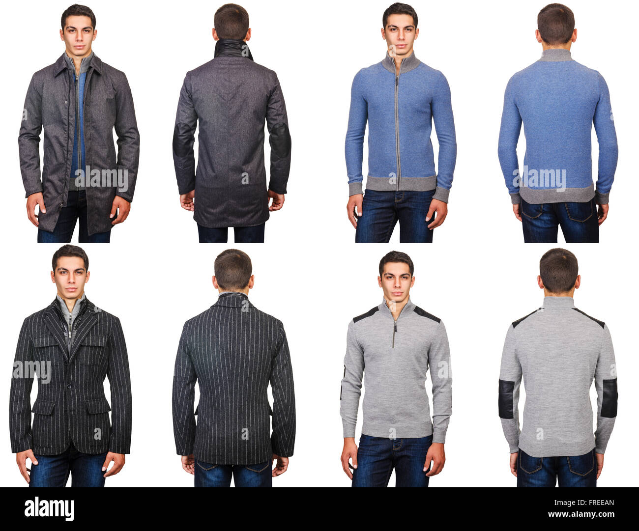 Young man in fashion concept isolated on white Stock Photo - Alamy