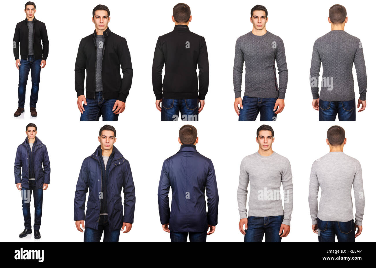 Young man in fashion concept isolated on white Stock Photo - Alamy