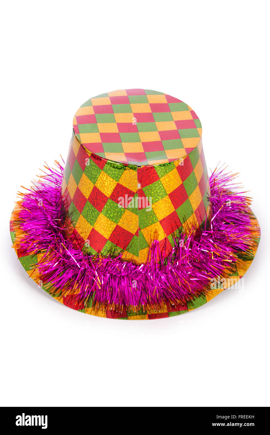 Party hats isolated on the white background Stock Photo - Alamy