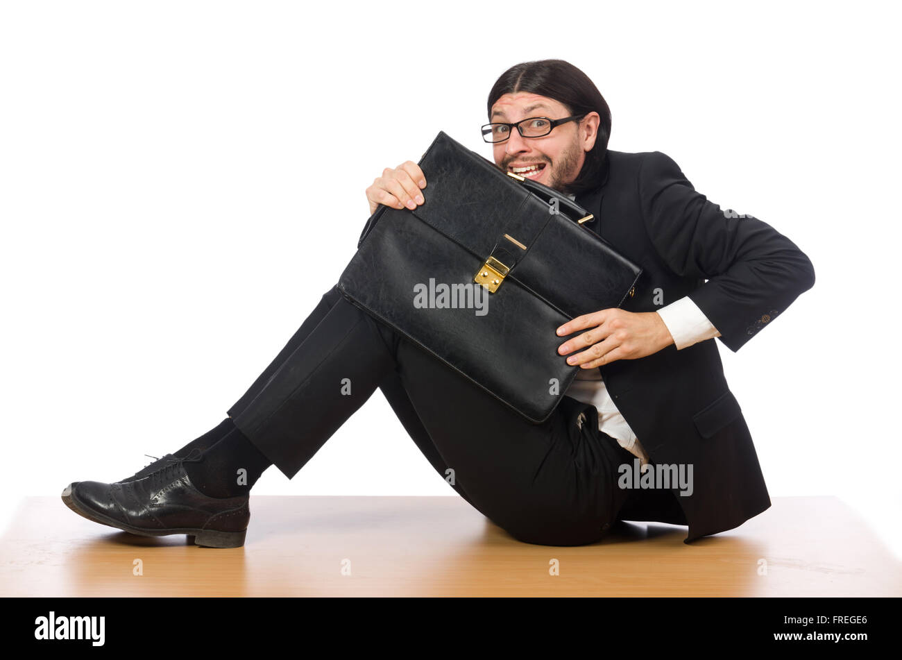 Young scared businessman sitting hi-res stock photography and images ...