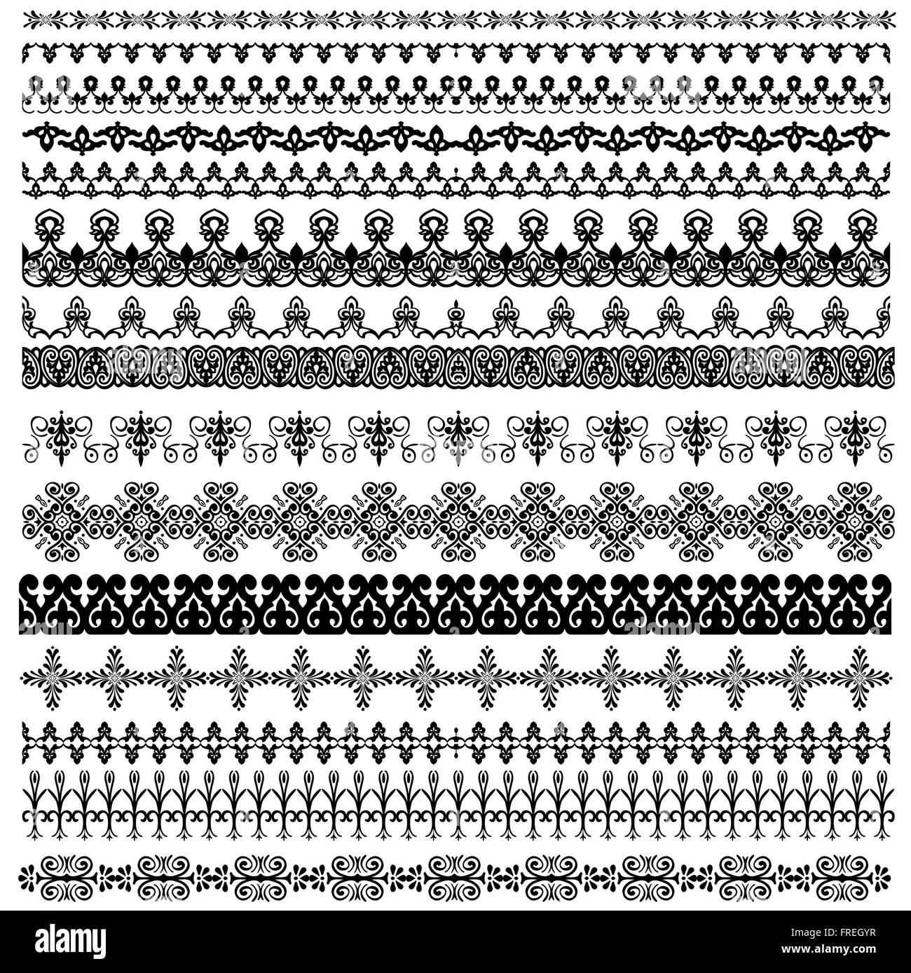 Border decoration elements pattern Stock Vector Image & Art - Alamy