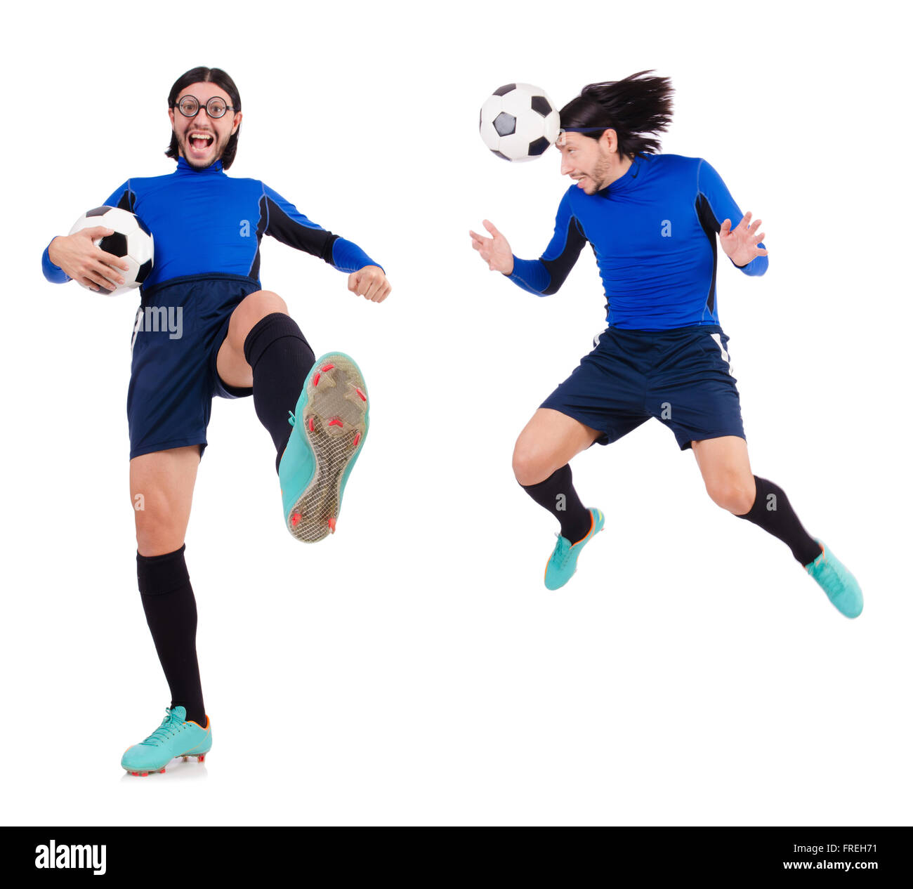 Football player isolated on the white background Stock Photo - Alamy