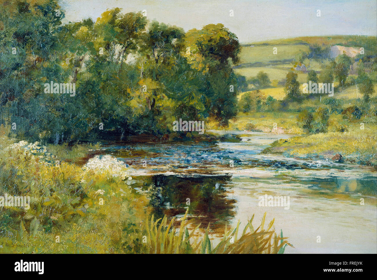 Edward Mitchell Bannister - Streamside Stock Photo - Alamy