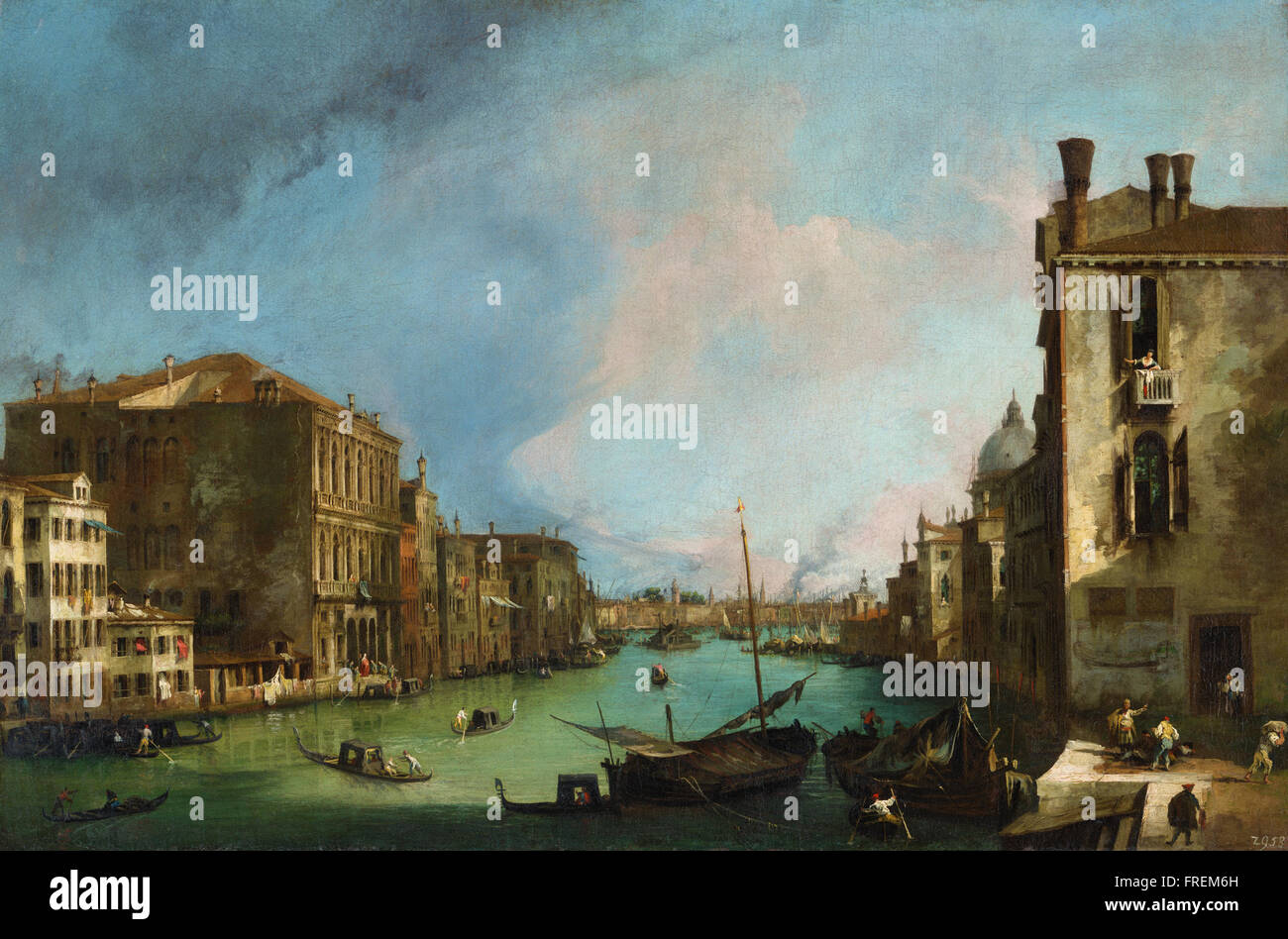 Canaletto - The Grand Canal in Venice with the Palazzo Corner Stock ...