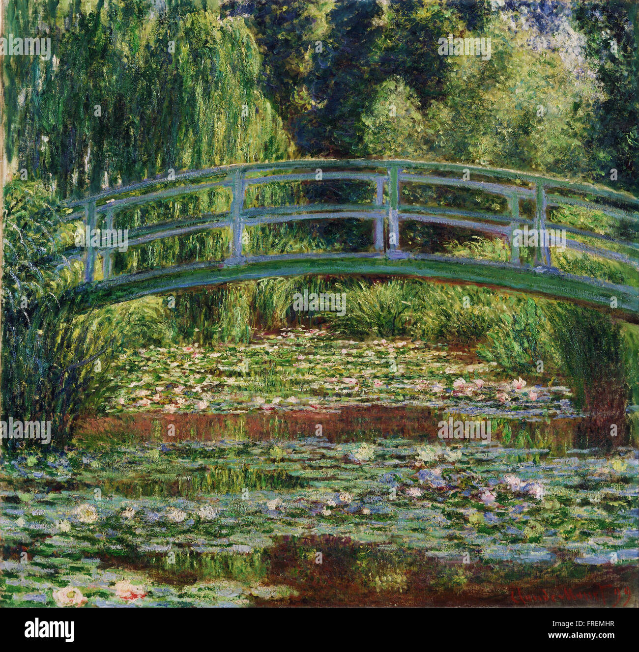 Claude Monet, French - The Japanese Footbridge and the Water Lily Pool ...