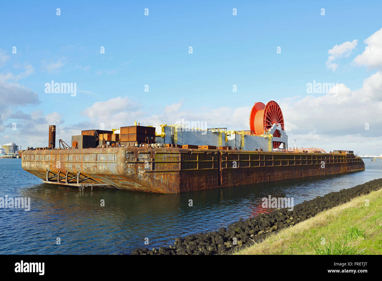cable layer vessel in the port of rotterdam Stock Photo - Alamy