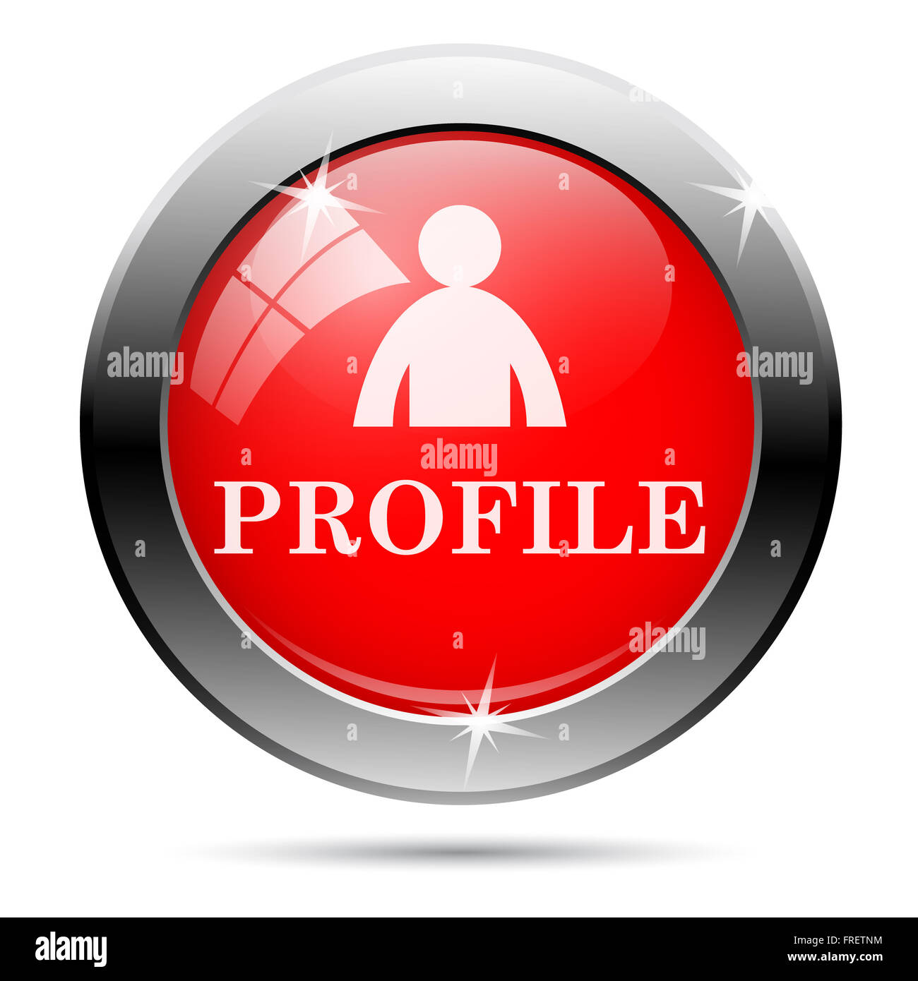 Login icon glossy red round hi-res stock photography and images - Alamy