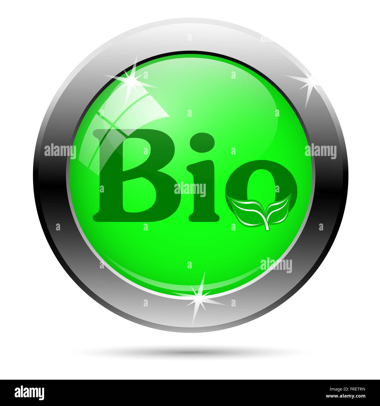 Bio products circle sticker Cut Out Stock Images & Pictures - Alamy