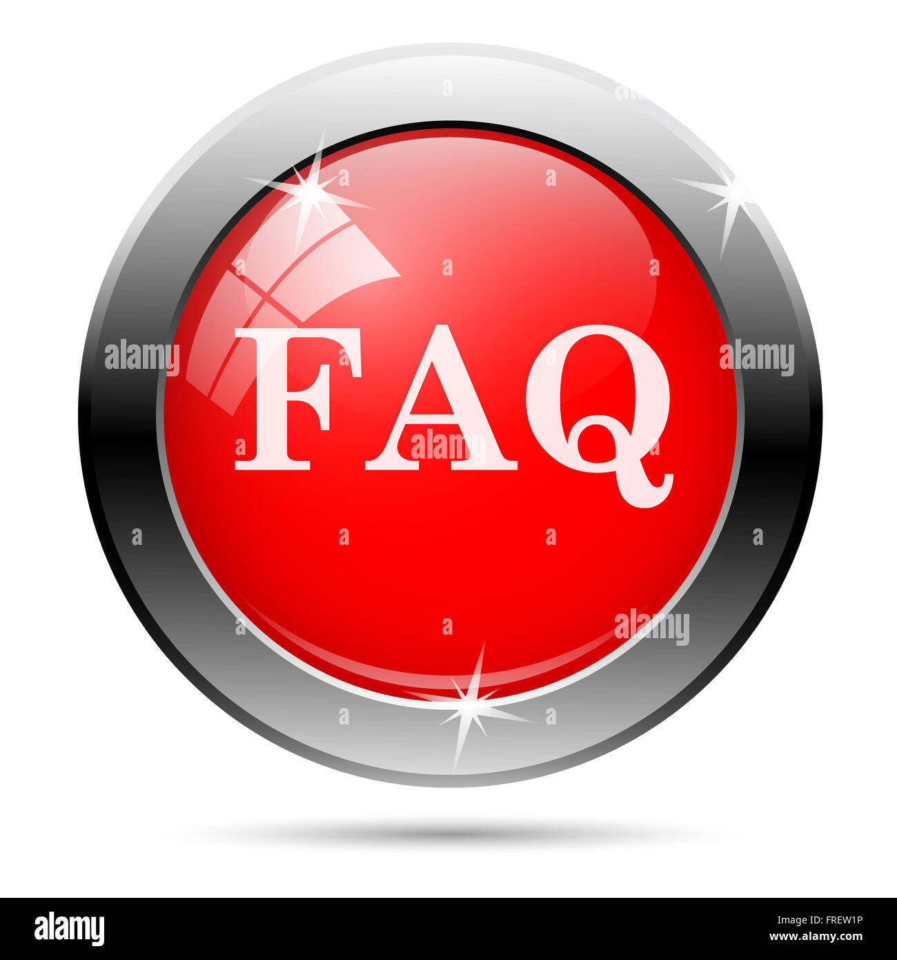 Faq red push button Cut Out Stock Images & Pictures - Alamy
