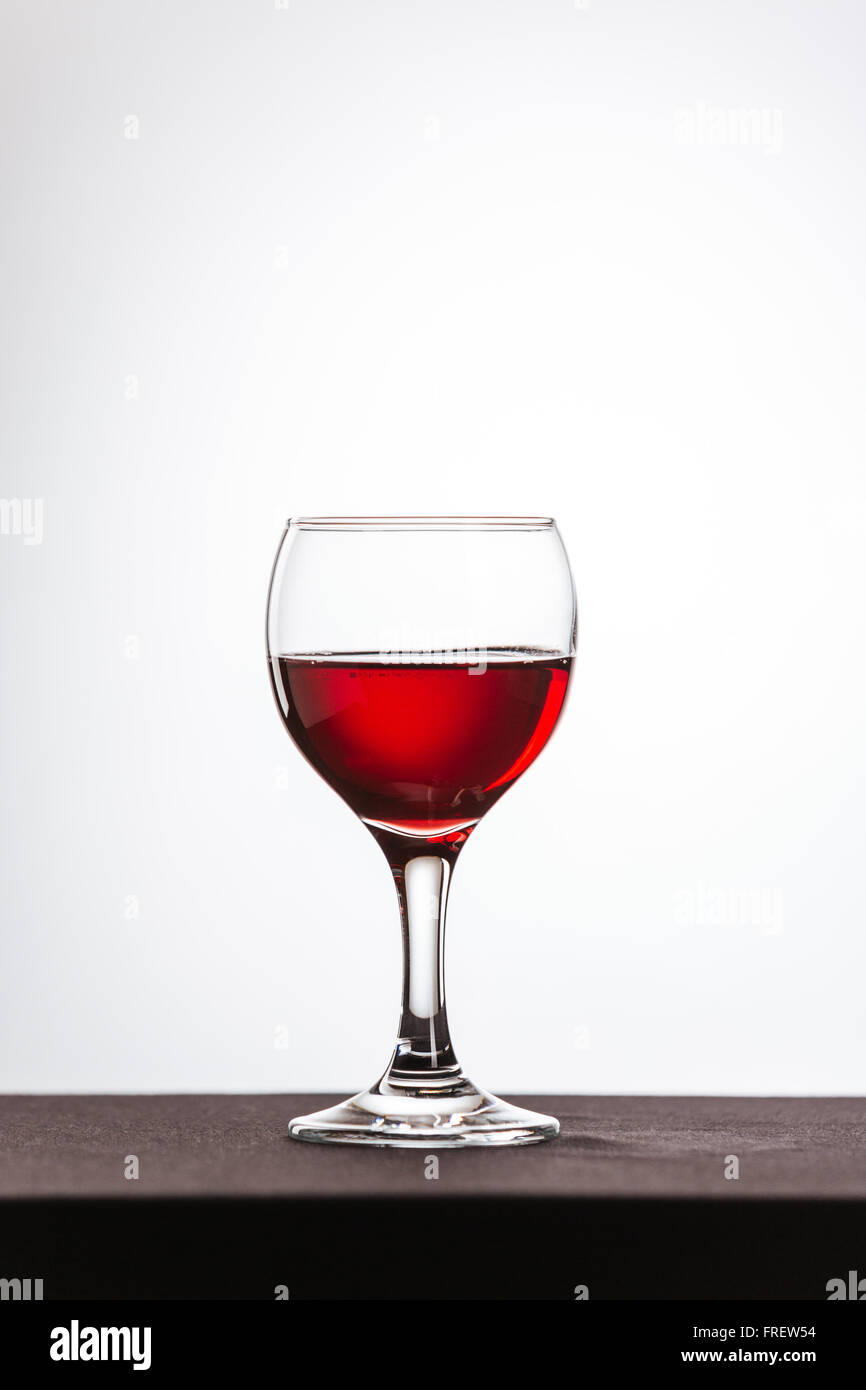 Glass with red wine Stock Photo - Alamy