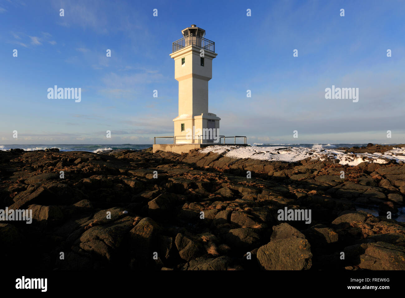 The (old) Akranesviti lighthouse, Akranes town, Snaefellsnes Peninsula ...